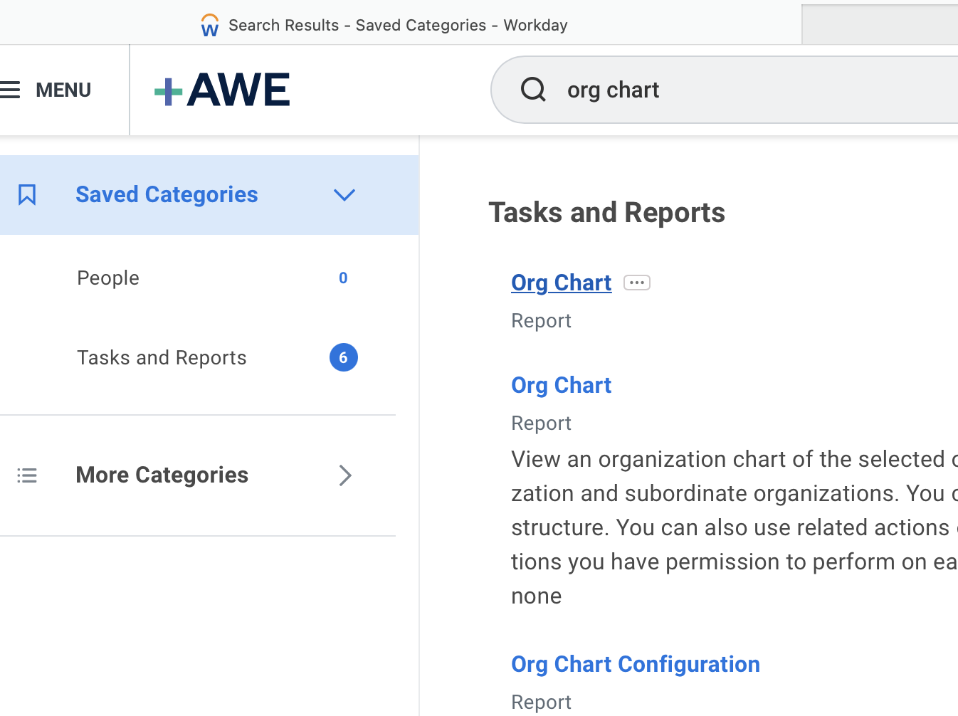 Workday: Access an Org Chart
